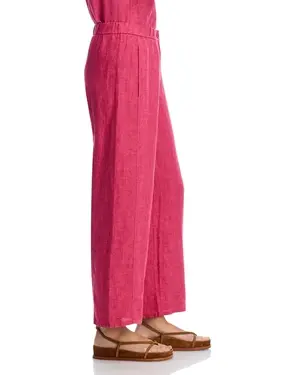 Eileen Fisher Linen Wide Ankle Pants - Geran