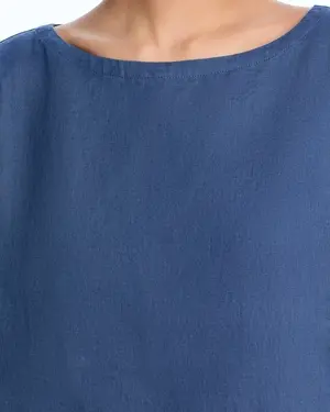 Eileen Fisher Linen Boat Neck Top
