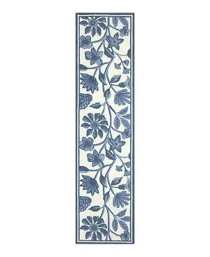 LUSH DECOR Liora Manne Capri Floral Vine Runner Area Rug, 2' X 5 - Blue