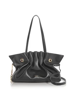 FERRAGAMO Soft Leather Shoulder Bag