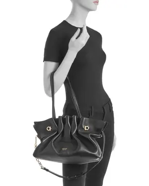 FERRAGAMO Soft Leather Shoulder Bag