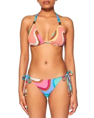 Kurt Geiger Kensington Triangle Bikini Top Medium Brown