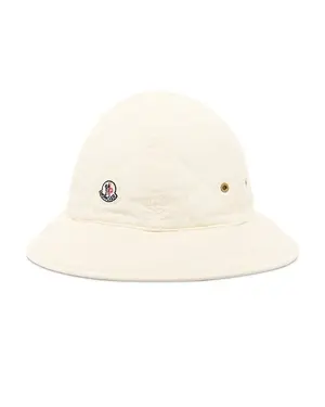 Moncler Quilted Bucket Hat - Cream