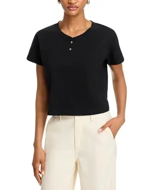 Leset Henley T-shirts For Women
