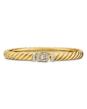 David Yurman Sculpted Cable Buckle Bracelet - Gold
