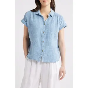 BEACHLUNCHLOUNGE Dana Cotton Button-up Shirt