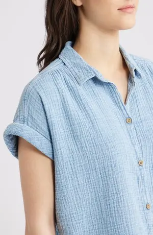 BEACHLUNCHLOUNGE Dana Cotton Button-up Shirt