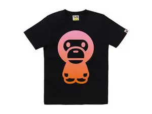 A BATHING APE Gradation Big Baby Milo Tee - Black
