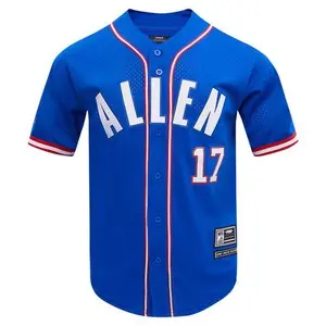 PRO STANDARD Josh Allen Buffalo Bills Mesh Button-up Baseball Jersey