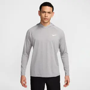 Nike Swim Hydroguard Essential Dri-fit Uv Long-sleeve Hooded Top - Grey