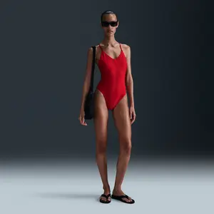 Nike Swim Terry Texture Y-back One Piece - Red