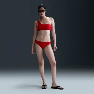 Nike Swoosh Link Terry Hipster Bikini Bottom - Red