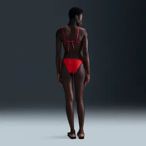 Nike Terry Texture Tie String Bikini Bottom - Red