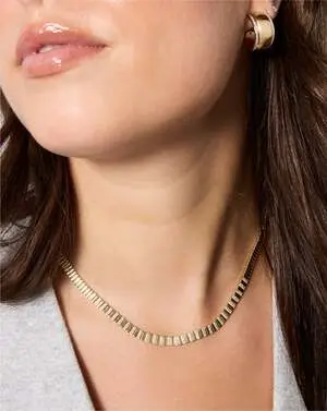 ring concierge - Ring Concierge Ribbed Diamond Chain Necklace