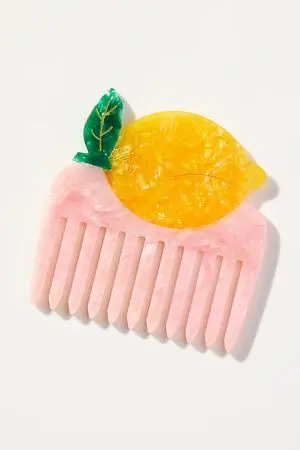 SOLAR ECLIPSE Handpated Pocket Comb Lemon