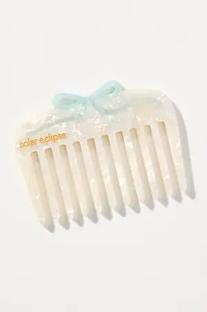 SOLAR ECLIPSE Handpated Pocket Comb Something Blue Bow