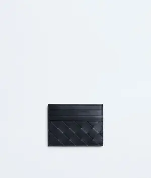 Bottega Veneta Bottega  Veneta Intrecciato Credit Card Case Deep Blue