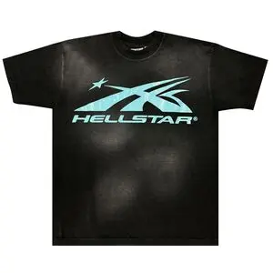HELLSTAR Sports Core Logo T-shirt /aqua Blue - Black