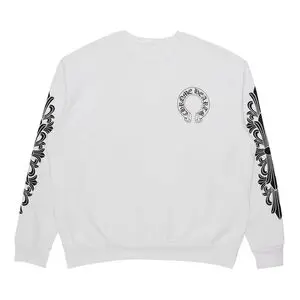 Chrome Hearts Horseshoe Logo Crewneck - White