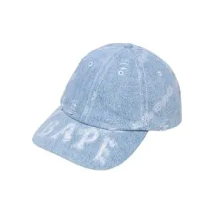 A BATHING APE Denim Logo Cap - Blue