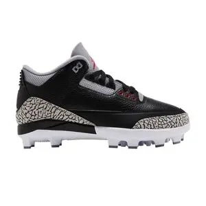 JORDAN 3 Retro Mcs Cement Cleats - Black