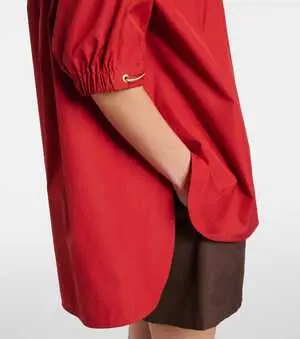 Max Mara Teano Cotton Poplin Shirt - Red