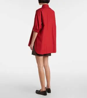 Max Mara Teano Cotton Poplin Shirt - Red
