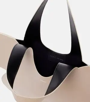 Coperni Flower Leather Tote Bag - Beige