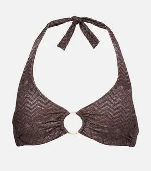 Melissa Odabash Brussels Halterneck Bikini Top - Brown