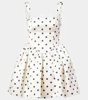 SELF-PORTRAIT Polka-dot Mini Dress - White