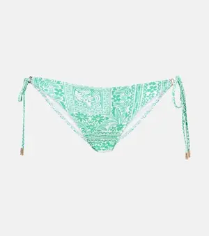 Melissa Odabash Costa Printed Bikini Bottom - Green