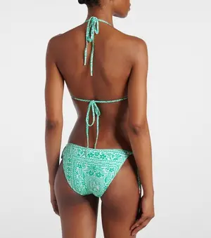Melissa Odabash Costa Printed Bikini Bottom - Green
