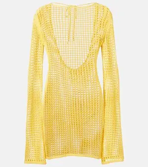 BANANHOT Serena Crochet Minidress - Yellow