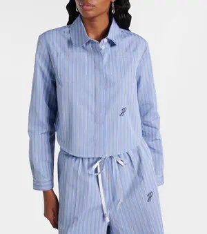 PATOU Bengal Stripe Cropped Shirt