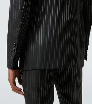 TOM FORD Striped Wool And Silk Lamé Blazer