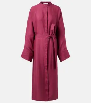 Gabriela Hearst Tilda Belted Linen Tunic - Pink