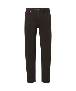 Zegna Leather-trimmed Straight Pants - Brown