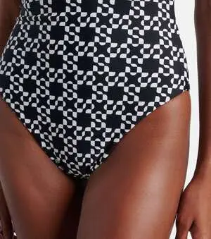 Simkhai Lexi Printed Bustier Swimsuit