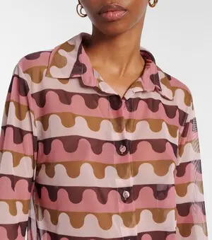 ADRIANA DEGREAS Giardino Printed Shirt