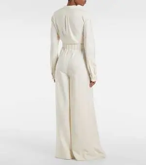 Gabriela Hearst Gelos Wool & Silk Palazzo Pants