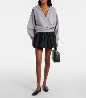 JW Anderson Gathered Taffeta Skort - Black