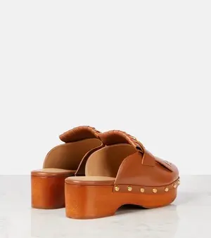 Valentino Garavani Vlogo Leather Clogs