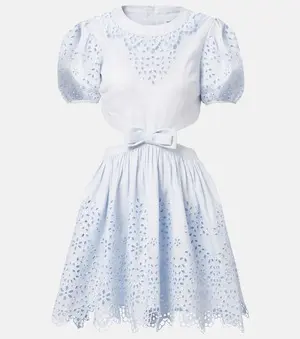 SELF-PORTRAIT Embroidered Cutout Minidress