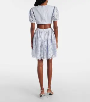 SELF-PORTRAIT Embroidered Cutout Minidress