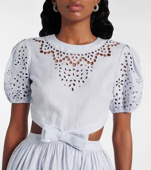 SELF-PORTRAIT Embroidered Cutout Minidress