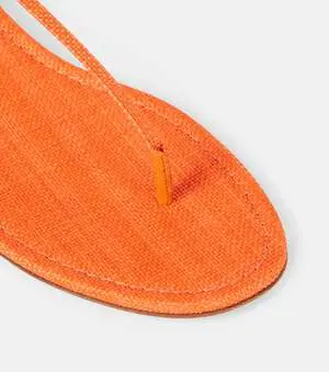 AQUAZZURA Almost Bare Raffia-effect Sandals - Orange