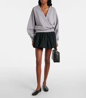 JW Anderson Gathered Taffeta Skort - Black