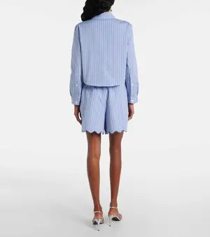 PATOU Bengal Stripe Cropped Poplin Shirt