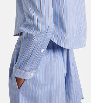 PATOU Bengal Stripe Cropped Poplin Shirt
