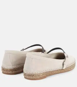 Brunello Cucinelli Monili Suede Espadrilles